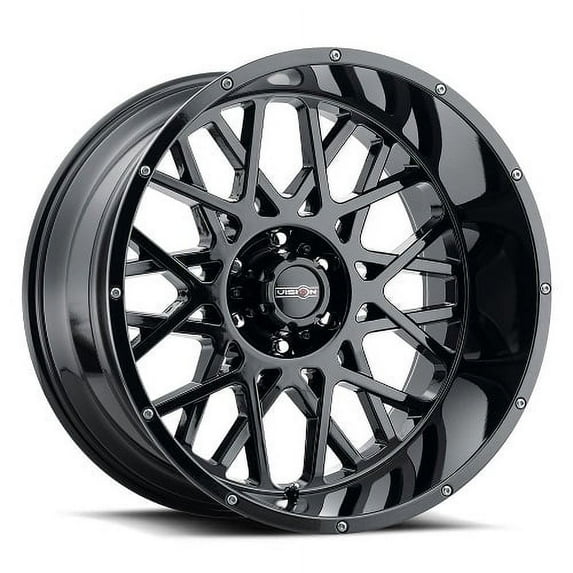 18x9 Vision 412 Rocker Gloss Black Wheel 5x5 (-12mm) - Walmart.com