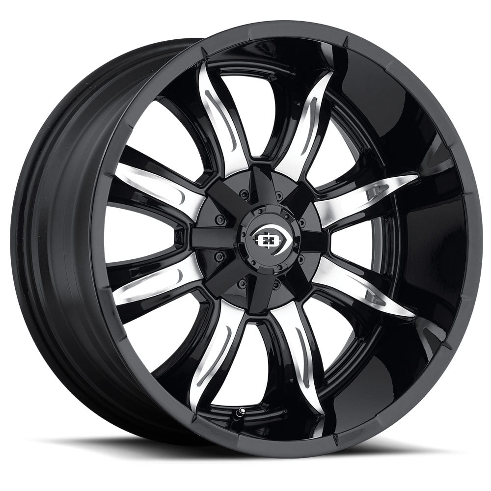 18x9 Vision Off-Road 423 Manic Black Machined Wheel 6x135 (12mm) - Walmart.com