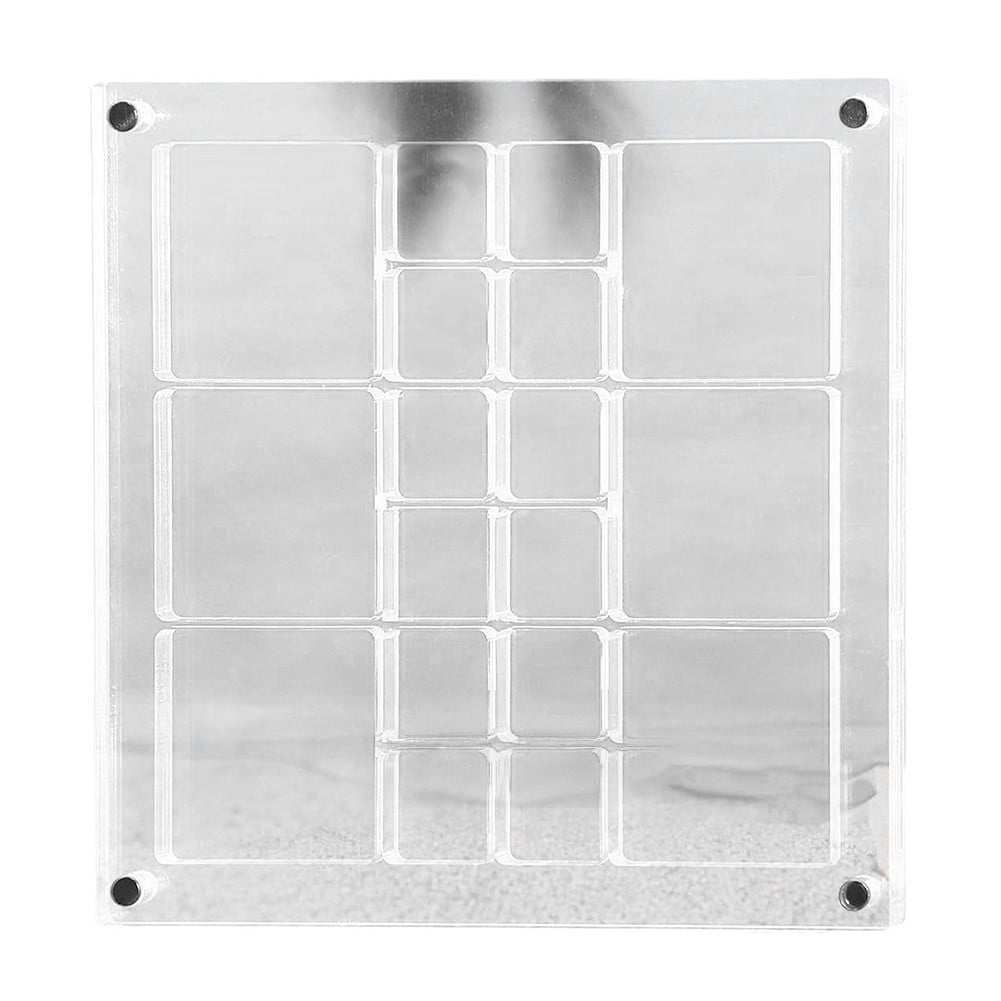 18x9x20-Grid Transparent Square Acrylic Mini Shell Storage Display Box ...