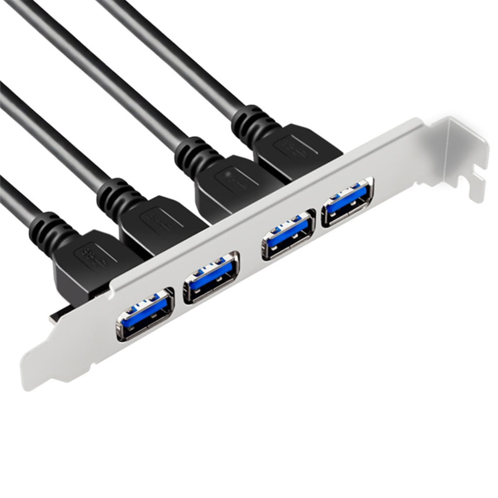 19+1 20Pin 4 Port USB 3.0 Front Panel Bracket for PC USB3.0 Hub Adapter ...