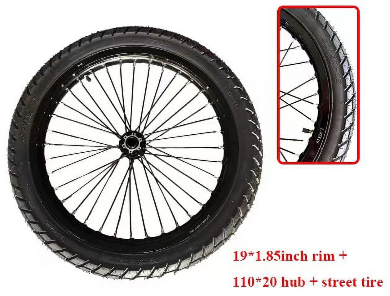 19*1.85inch Front Wheel with 110*20 Hub and Stree Tire - Walmart.com