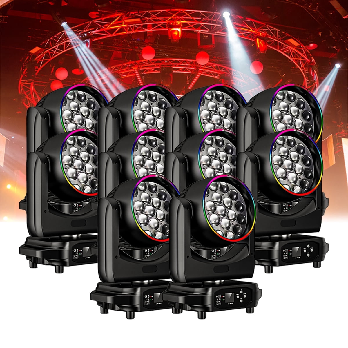 19×15W High-Output LED Stage Lighting System – Engineered with 10 ...