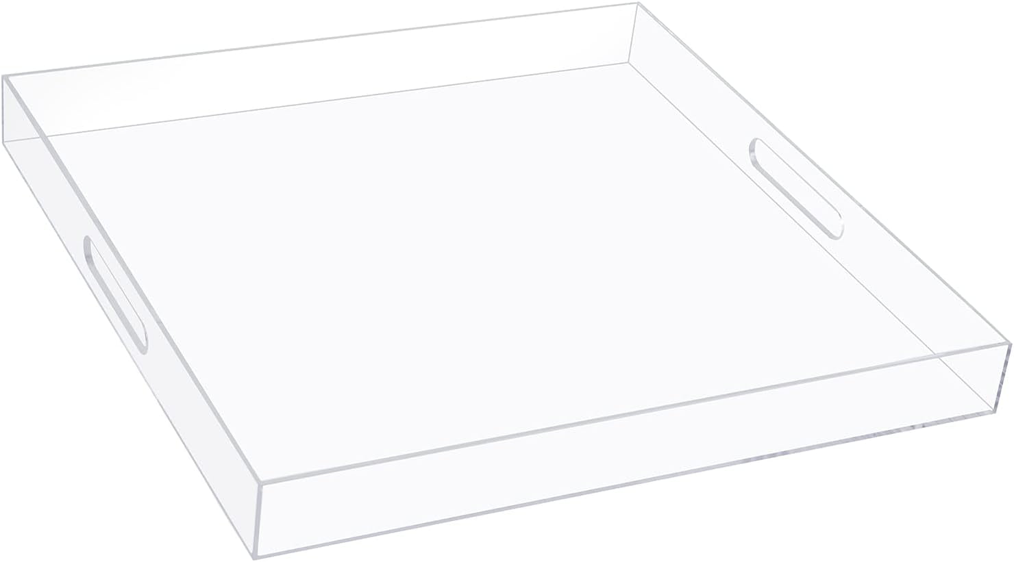 19×19 Inches Clear Acrylic Serving Tray with Handles Extra Large ...