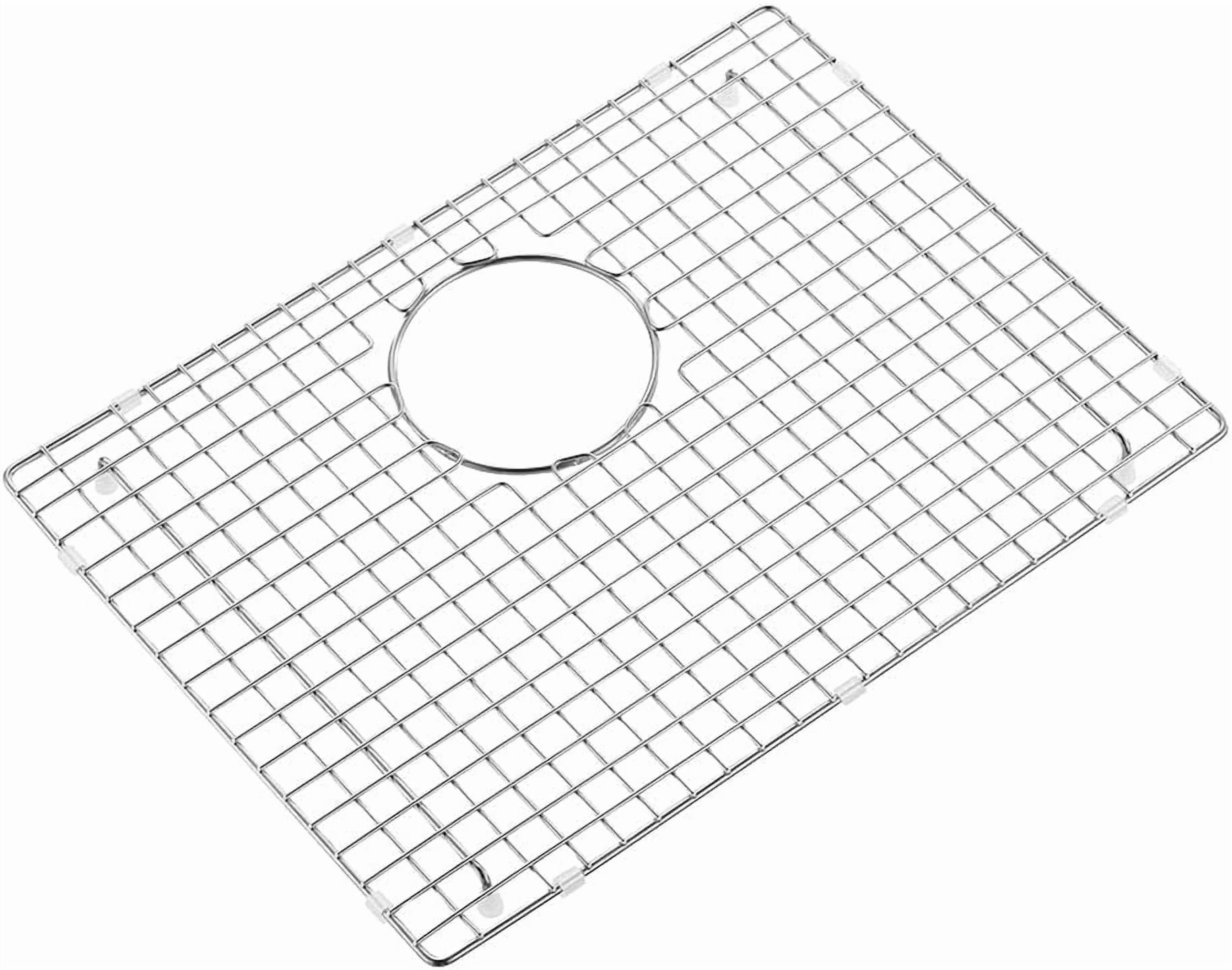 19.2 in. x 14.2 in. Rear Drain Kitchen Sink Bottom Grid with Supersoft ...