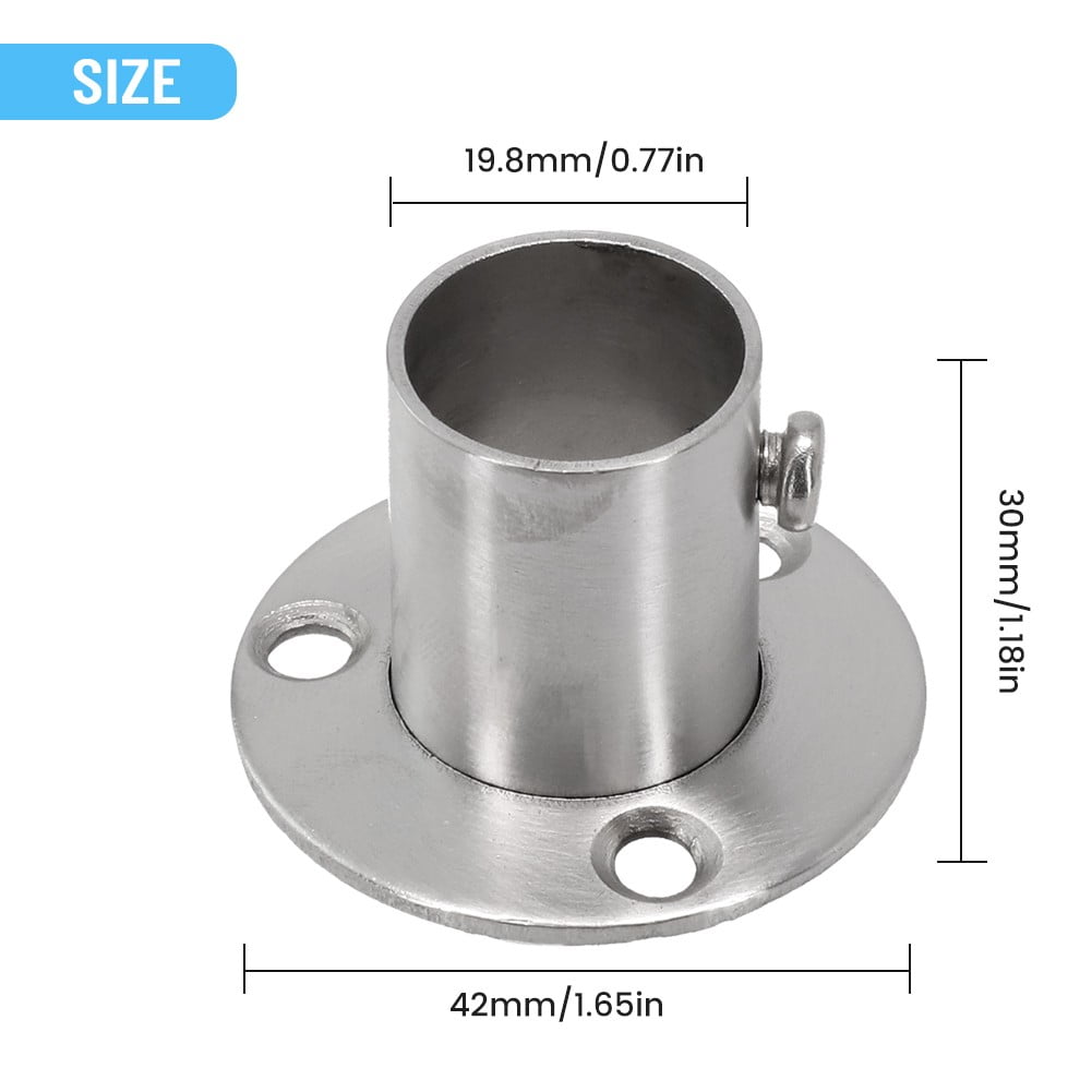 19/22/25/32Mm Tube Support Closet Bar Stand Wardrobe Hanging Rail Rod ...