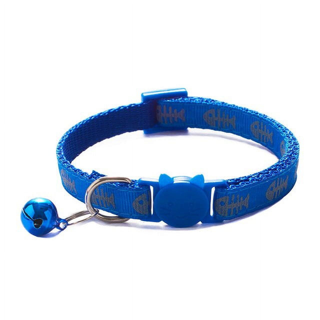 19-32cm Adjustable Cat Collar Cute Fishbone Print Breakaway Good ...