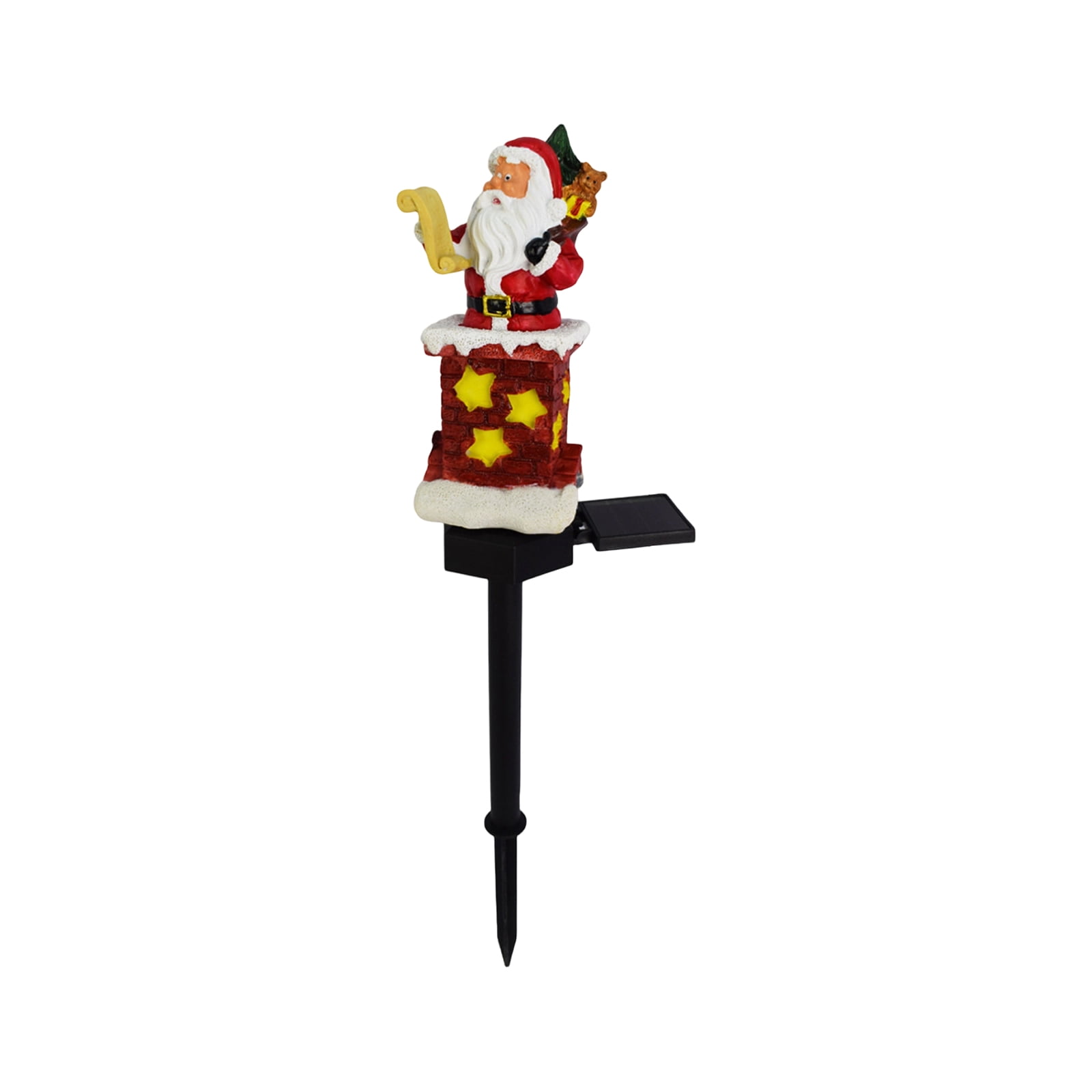 19.3in Santa Claus Garden Stake Figurine for Outdoor Yard Lawn Decor ...