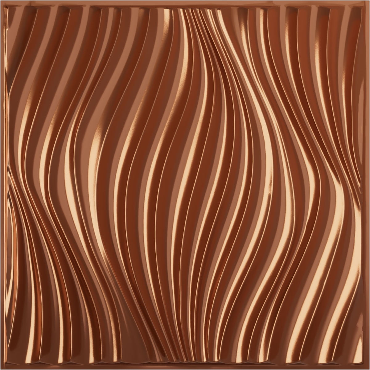 19 5/8"W x 19 5/8"H Billow EnduraWall Decorative 3D Wall Panel, Bright ...