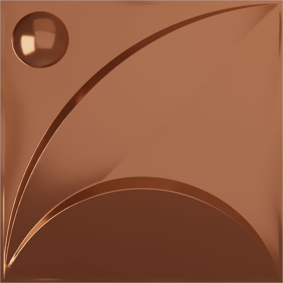 19 5/8"W x 19 5/8"H Ezra EnduraWall Decorative 3D Wall Panel, Bright ...