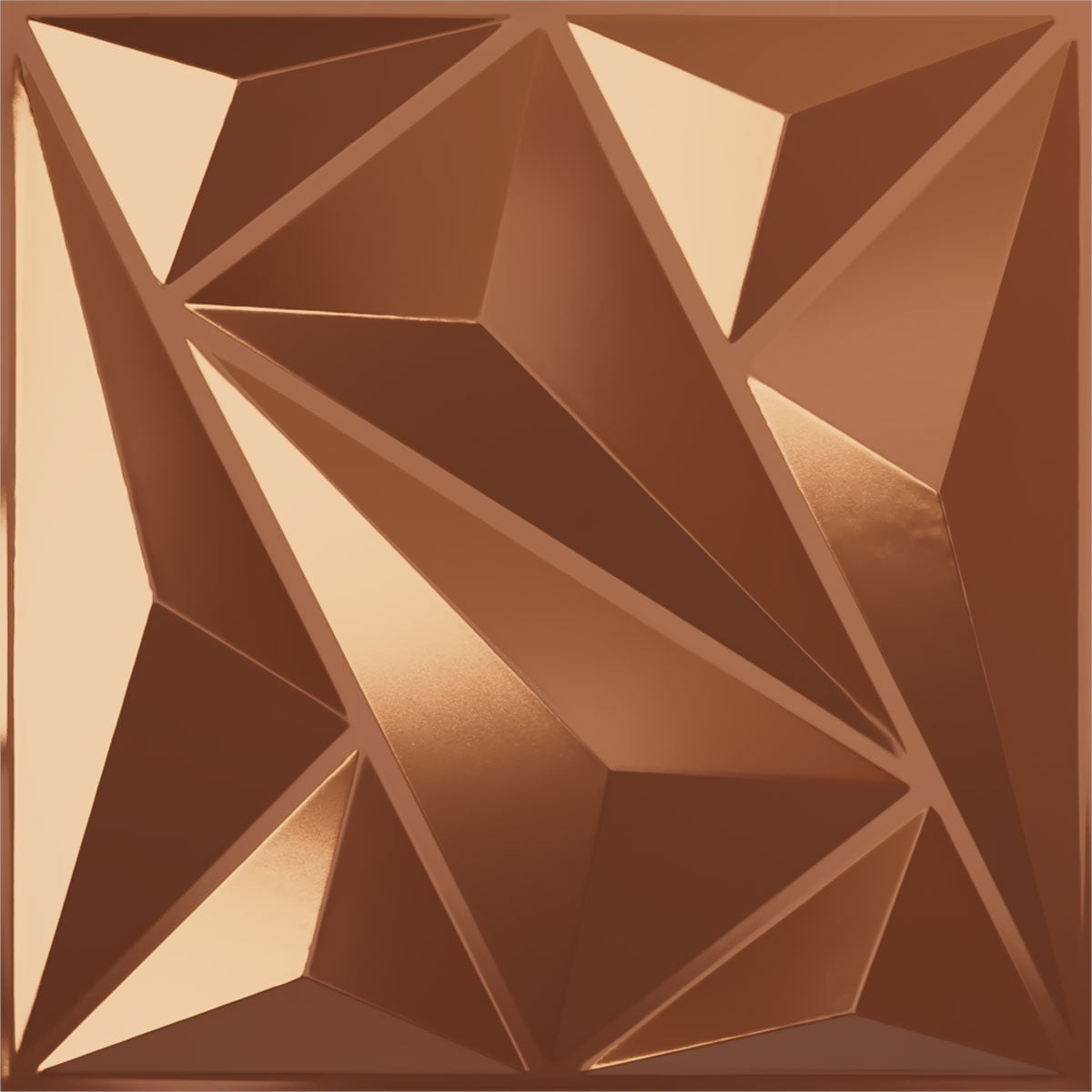 19 5/8"W x 19 5/8"H Marquise EnduraWall Decorative 3D Wall Panel, Bright Coat Copper (Covers 2. ...