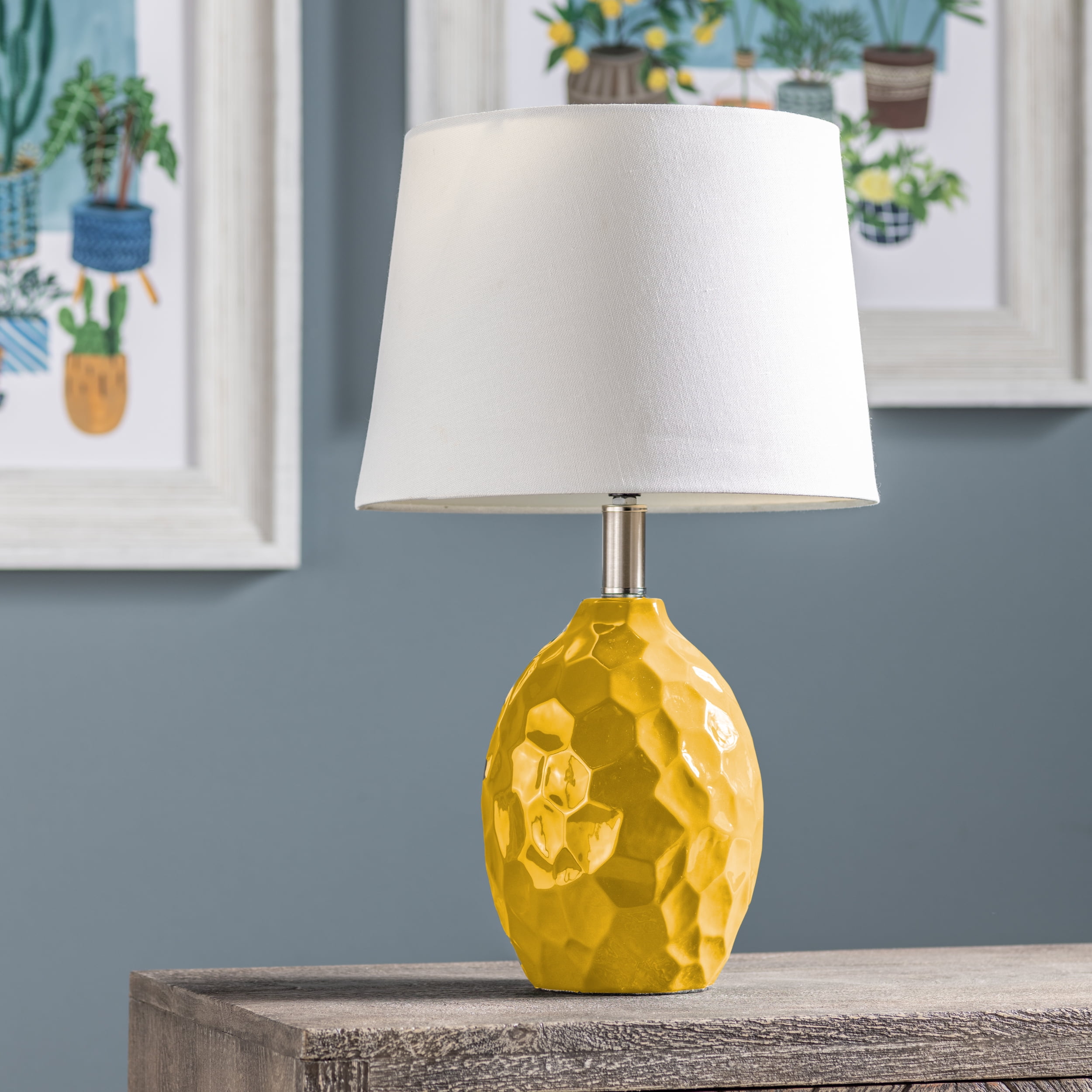 19.5"H Ullin Yellow Table Lamp - Walmart.com