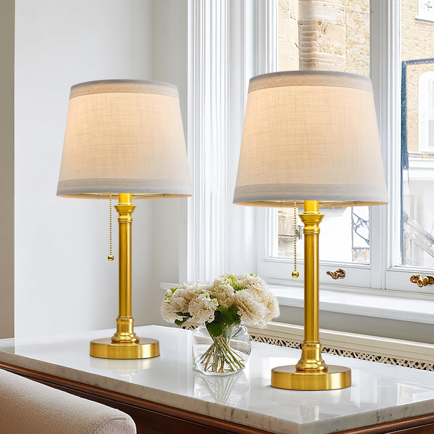 19.5" Small Table Lamp for Bedroom - Bedside Lamps for Nightstand ...