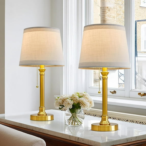 19.5" Small Table Lamp for Bedroom - Bedside Lamps for Nightstand ...