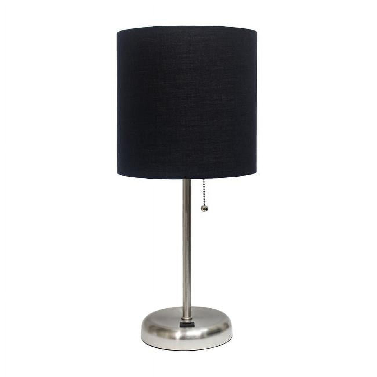19.5 in. Oslo Contemporary Bedside USB Port Feature Standard Metal ...