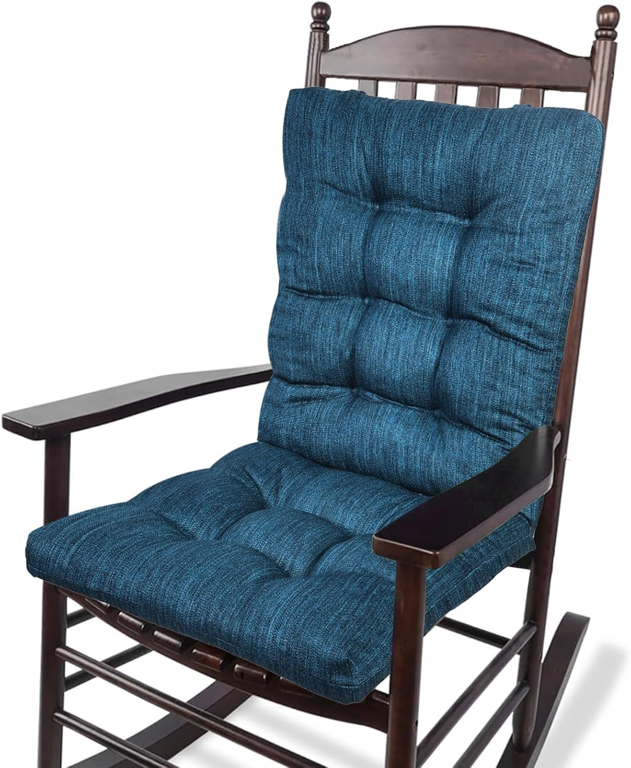 19.5 x 19.5 x 4 Inch Large Size Rocking Chair Cushion Set, Dual-Layer ...