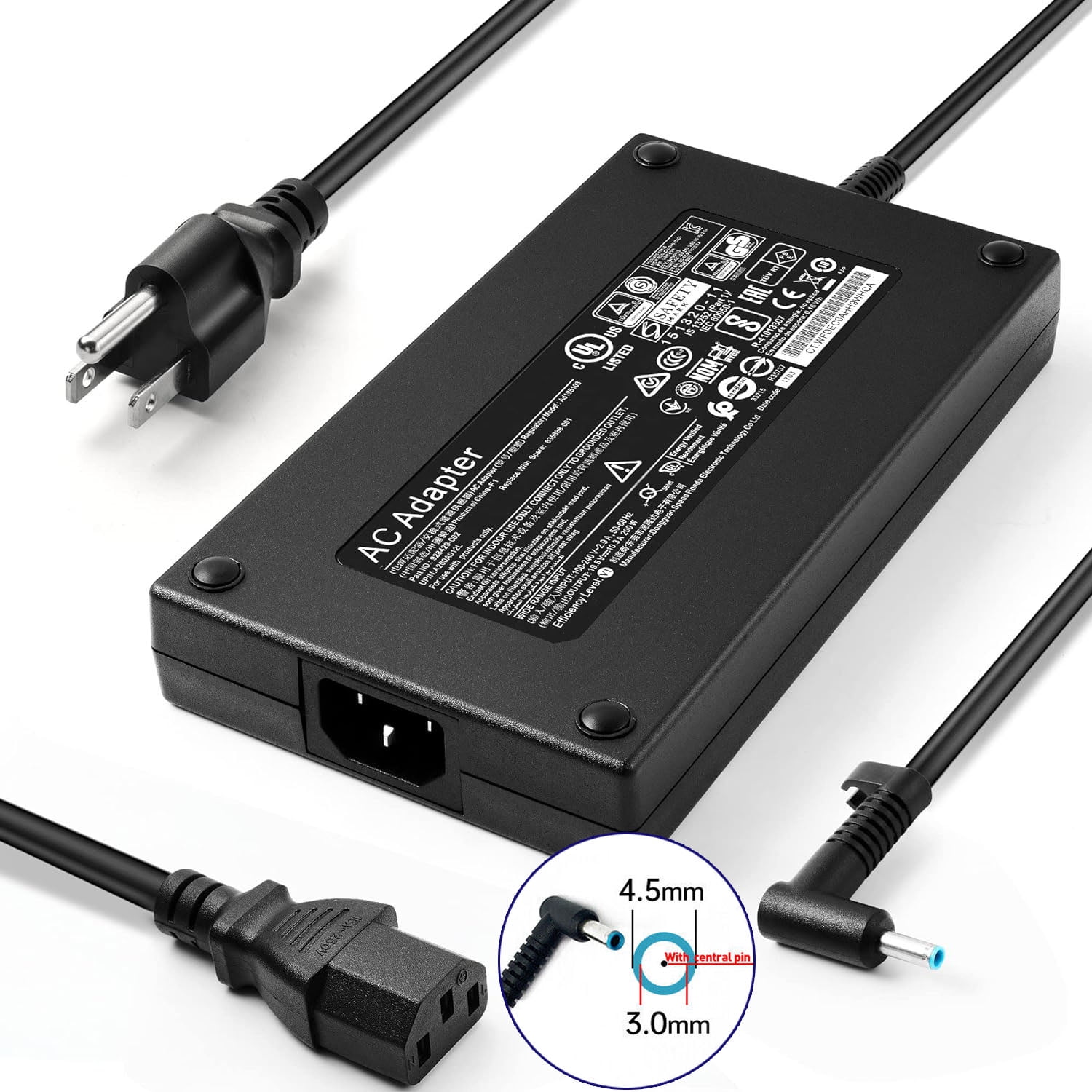 19.5V 10.3A 200W 4.5mm*3.0mm Laptop AC Adapter Charger for HP 15 ...