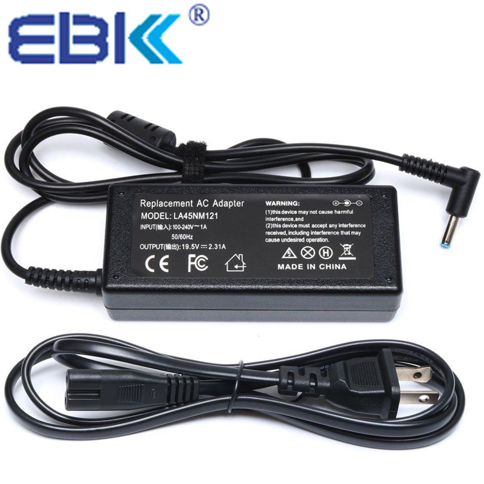 19.5V 2.31A 45W Ac Adapter/Power Cord Supply For HP pavilion 11 13 15 ...