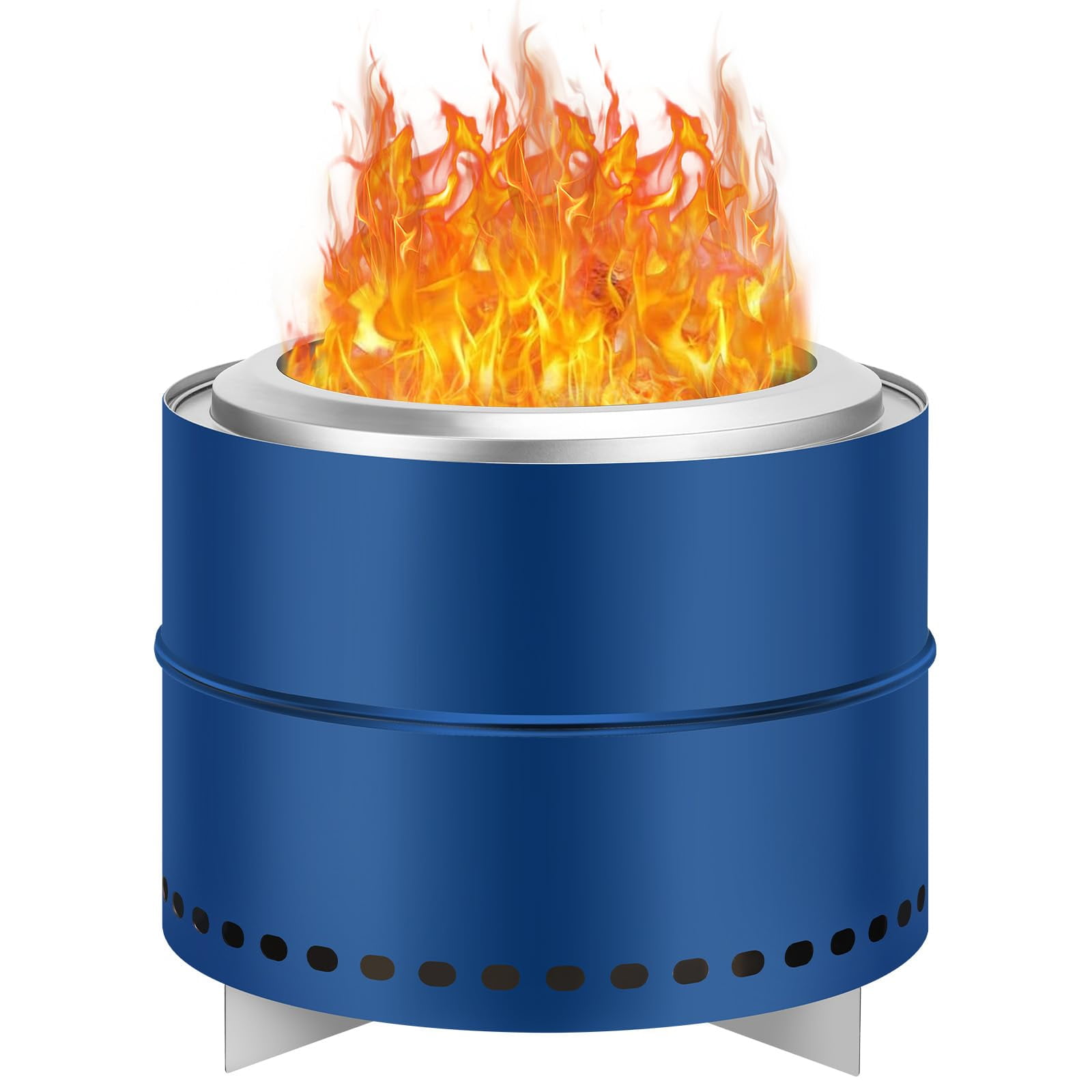 19.5in Stainless Steel Fireplace,Smokeless Fire Pit for Patio and ...