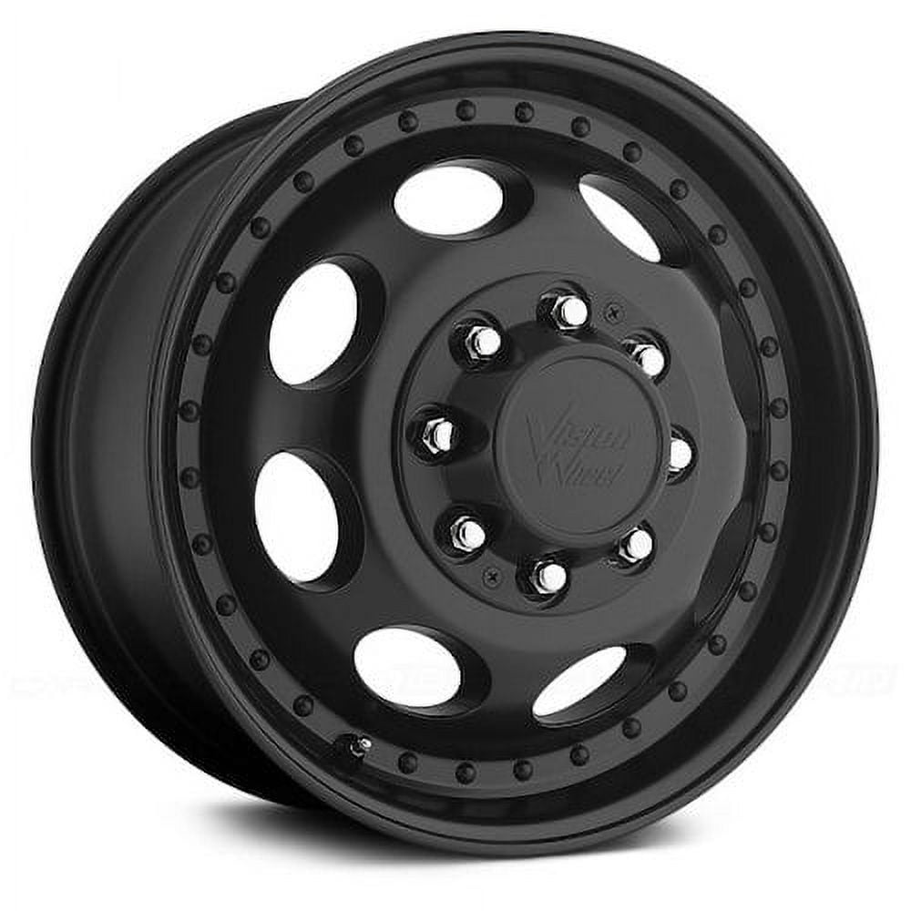19.5x6.75 Vision 181H Hauler Duallie Matte Blk Frnt Wheel 8x170 (102mm ...