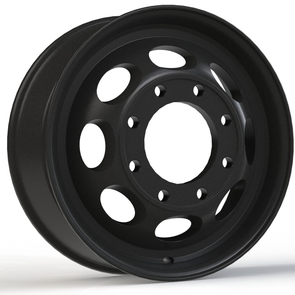19.5x6.75 Vision 181Z Hauler Dually Inner Matte Black Wheel 8x6.5 ...