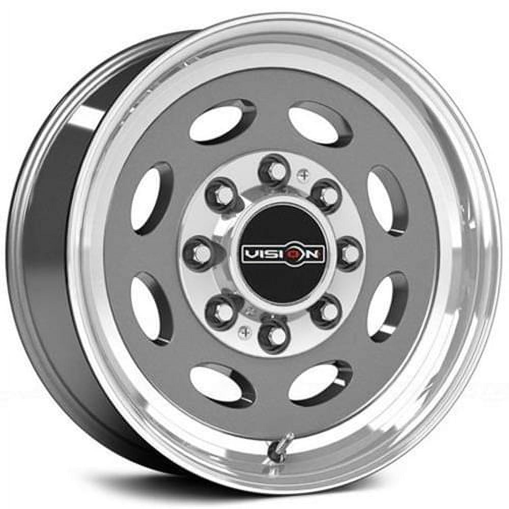 19.5x7.5 Vision HD 81 Heavy Hauler Gunmetal Machine Wheel 8x6.5 (0mm ...