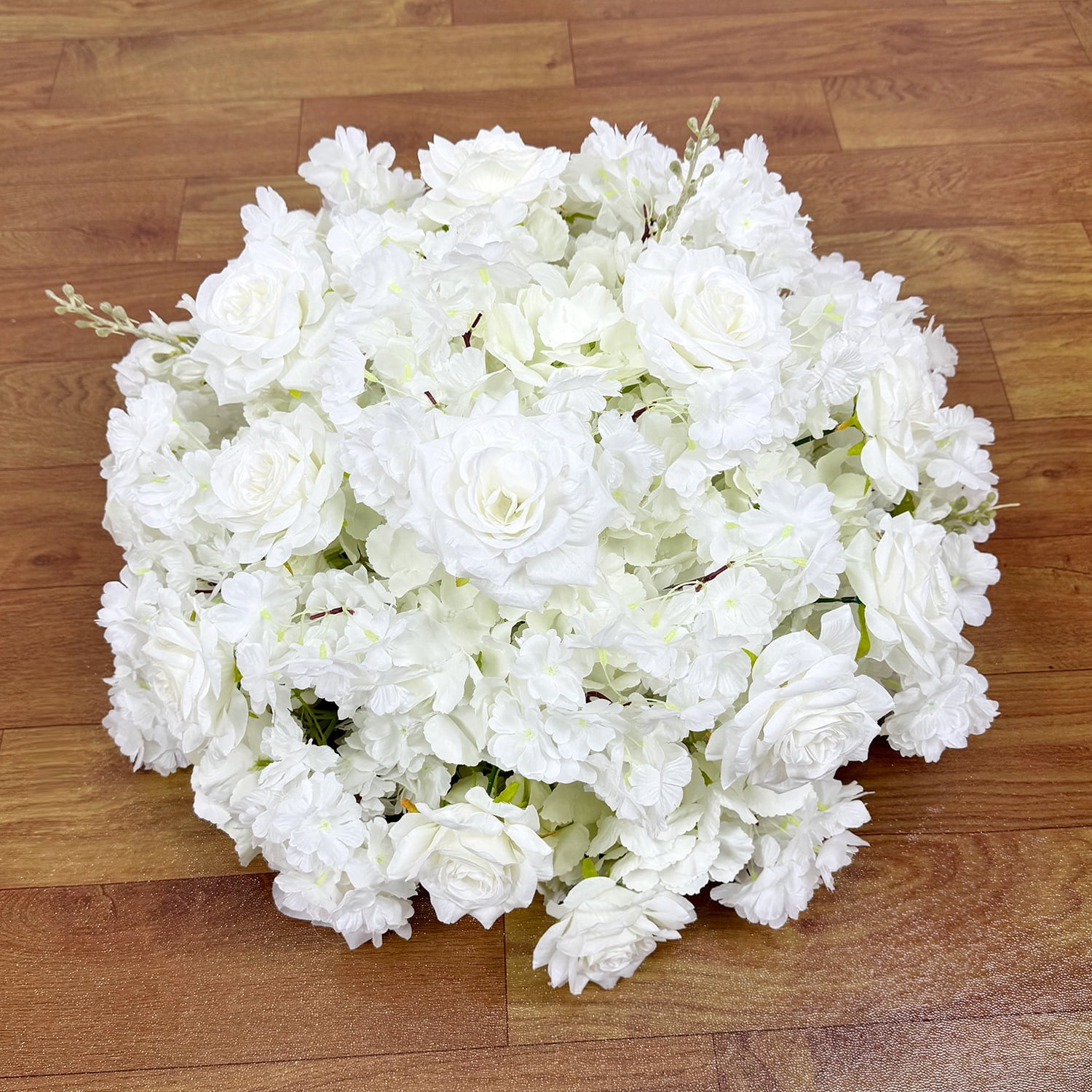 19.6 Inch Diameter Fake Flower Ball Arrangement, Artificial Flowers ...