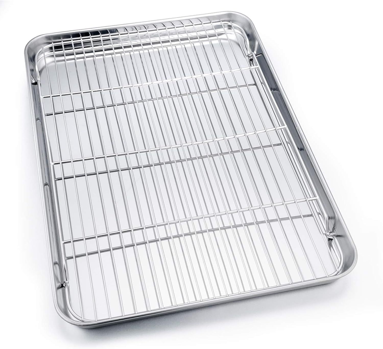 19.6 Inch Stainless Steel Baking Sheet with Rack Set (2 Pans+ 2 Racks ...