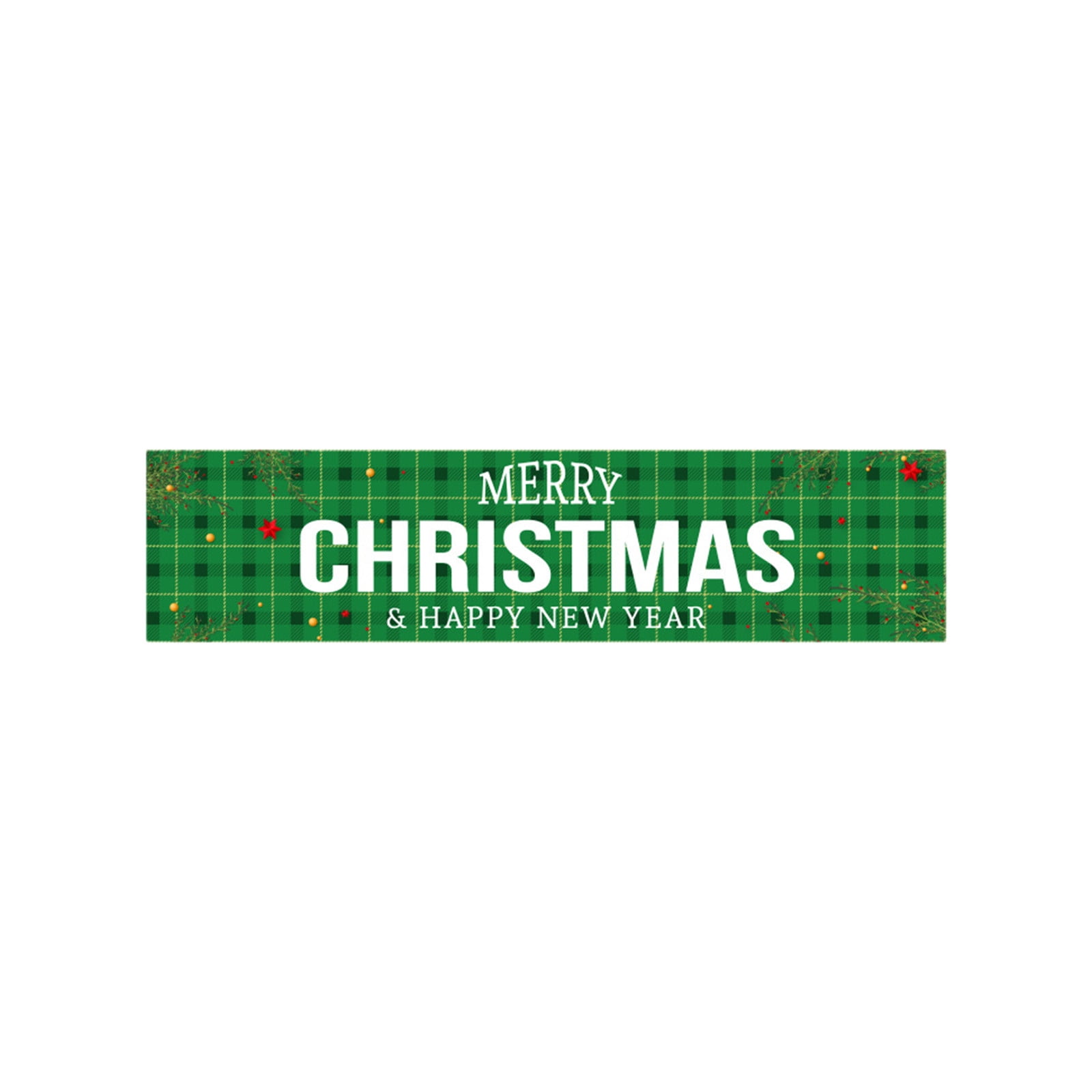 19.6"x98.4" Merry Christmas Banner Buffalo Plaid, Christmas Banner Huge ...