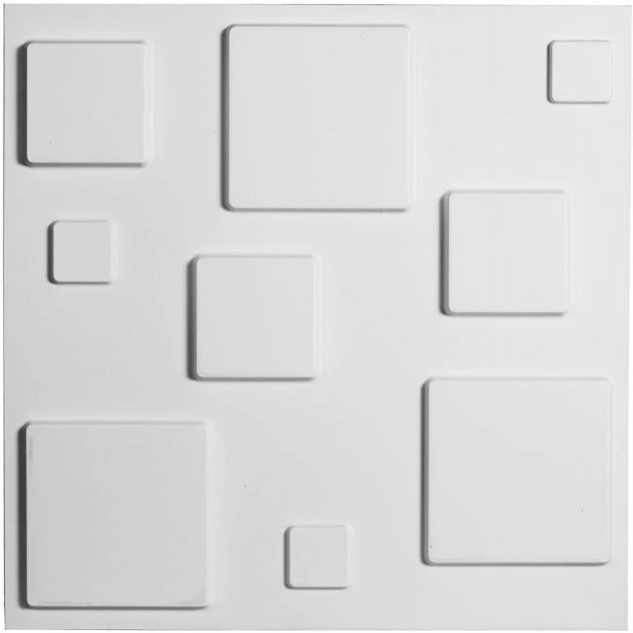 19.63 x 19.63 in. Devon Endura Wall Decorative 3D Wall Panel, White ...