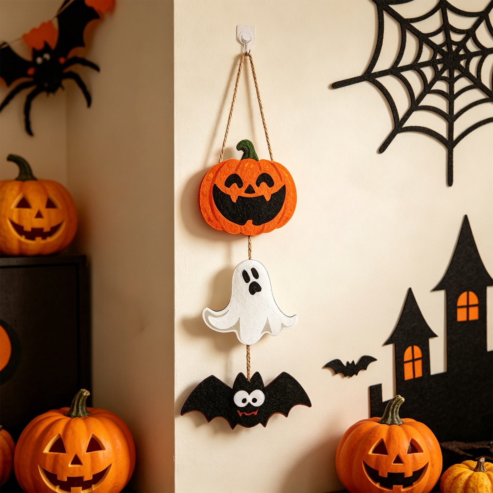 19.69×7.28inch Narrow Wooden Halloween Door Sign, Lightweight Flexible ...
