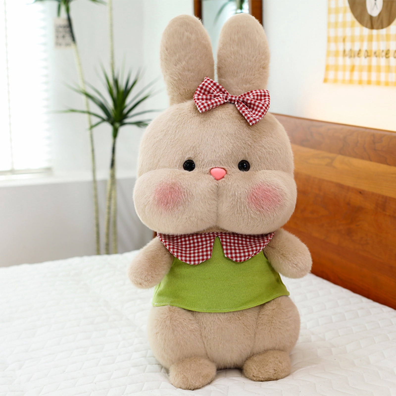19.69" Cartoon Easter Rabbit Plush Toy with Chubby Cheeks, Cute Bunny ...