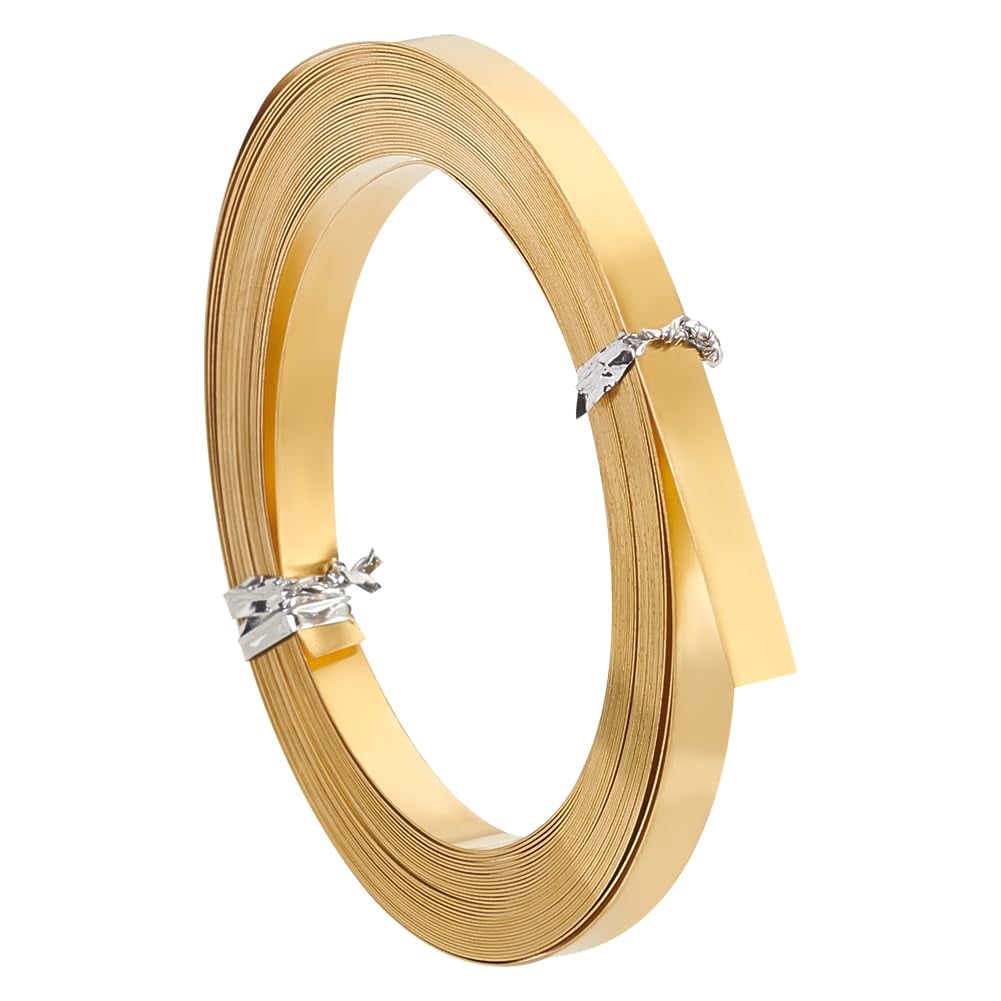 19.69 Ft Brass Flat Bezel Wire 5mm/0.2 Inch Wide Golden Flat Brass ...