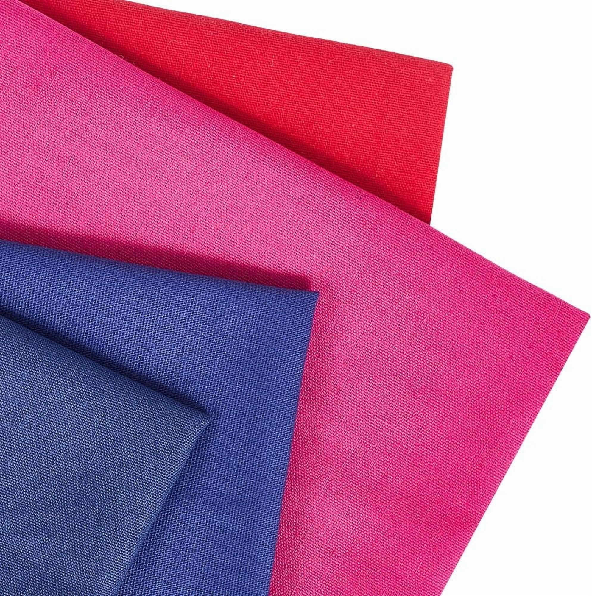 19.69 Inch 4Pcs Colorful Embroidery Canvas Stitch Cloth Solid Color ...