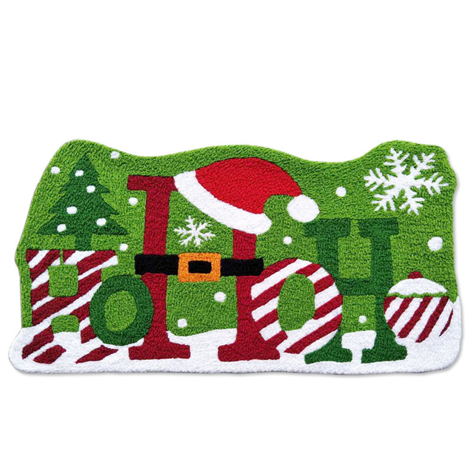 19.69x31.5 Inch Christmas Bathroom Floor Mat - Absorbent Polyester Rug ...