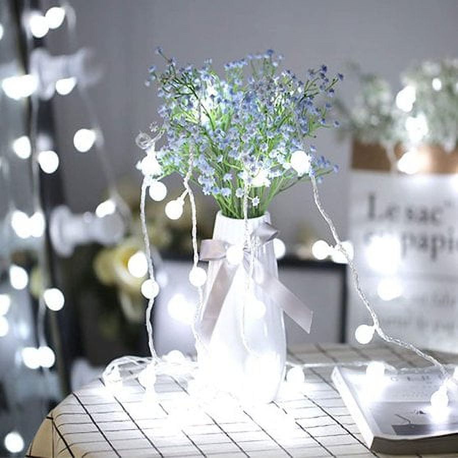 19.6FT 40 LEDs Globe String Light, Indoor Outdoor Fairy String Lights ...