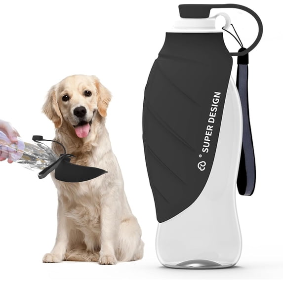 19.6OZ Portable Dog Water Bottle for Small to Large Dogs, Leak Proof ...