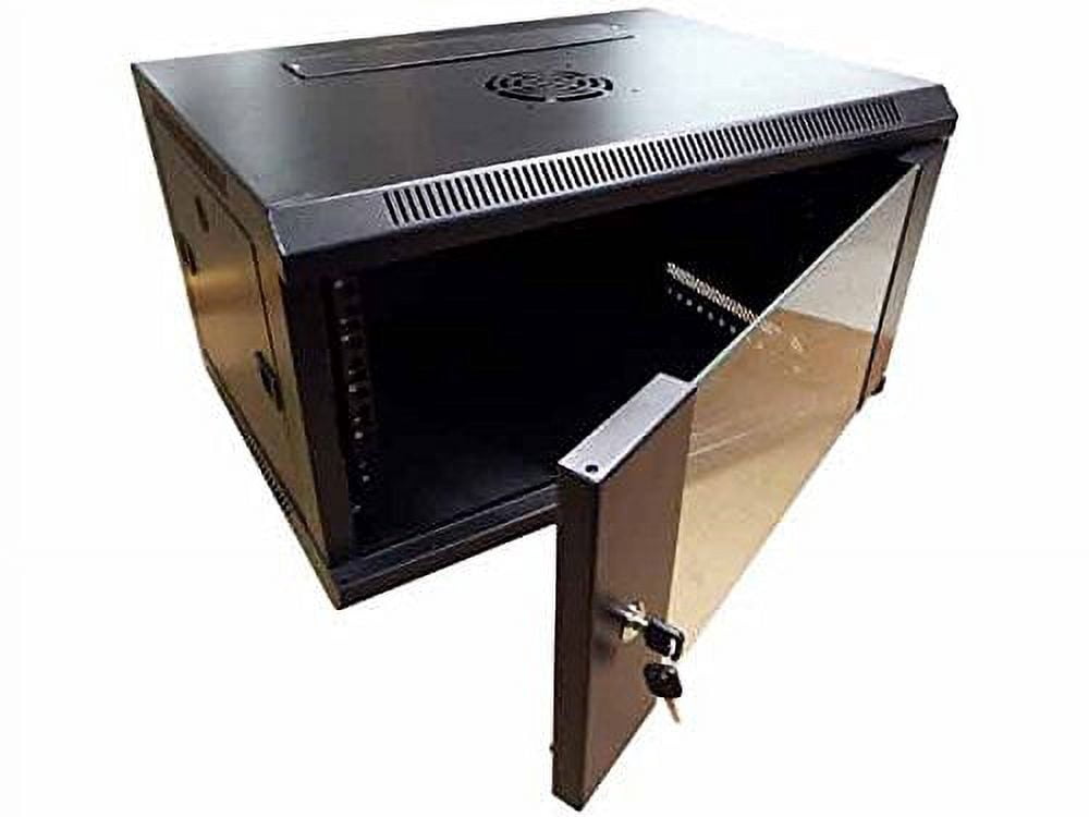 19" 6U Wall Mount Network Cabinet Enclosure - Black - Walmart.com