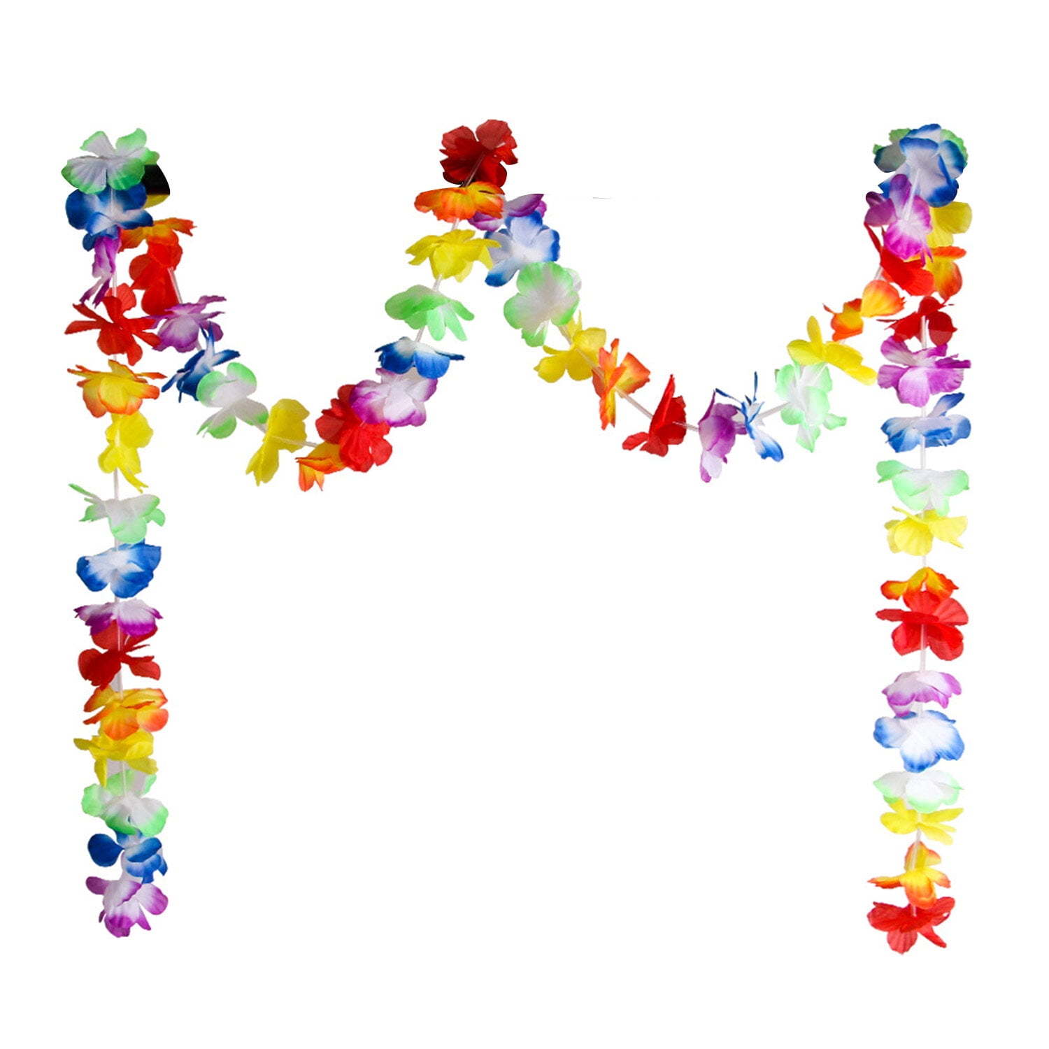 19.6ft Tropical Hawaiian Flower Lei Garland Hibiscus Flower Garlands ...