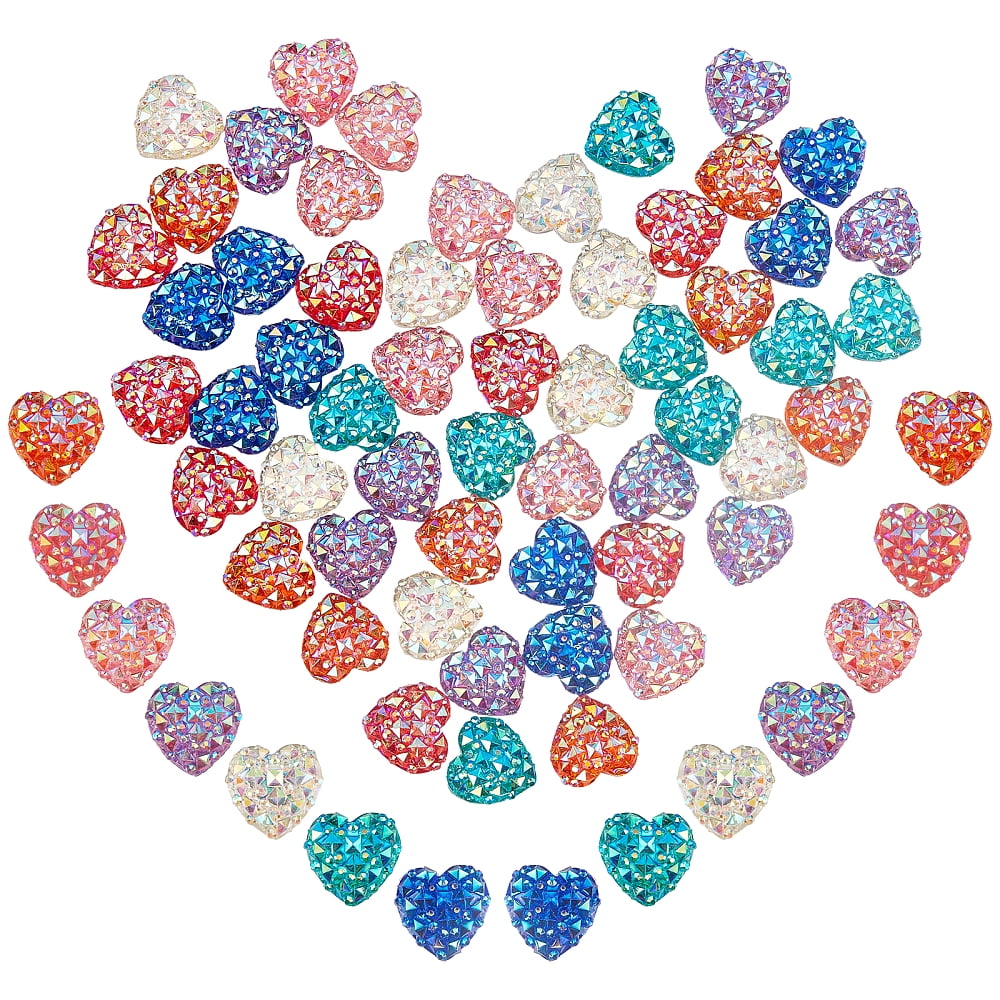 19.6g 7 Colors 12mm Heart Resin Cabochon Plastic Sewing Buttons Coat ...