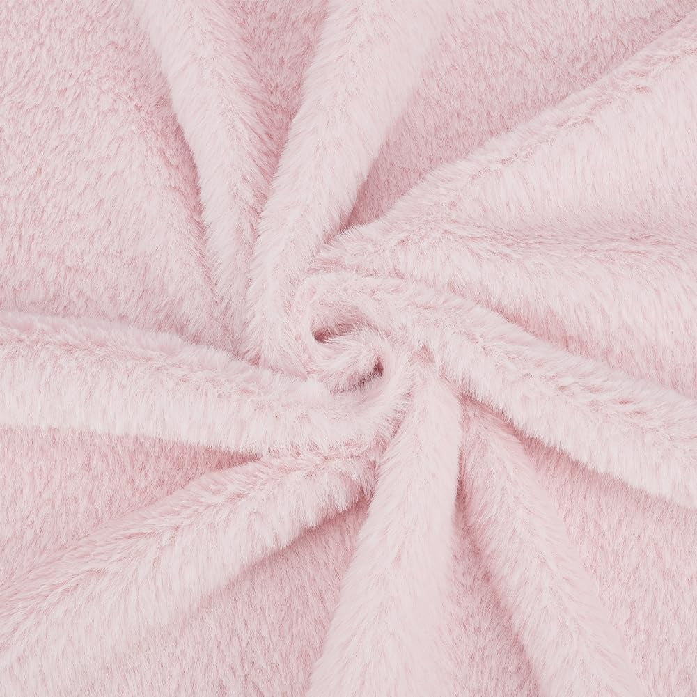 19.7×70.9 Inch Pink Short Hair Fur Fabric Pre-Cut Craft Fur Fabric ...
