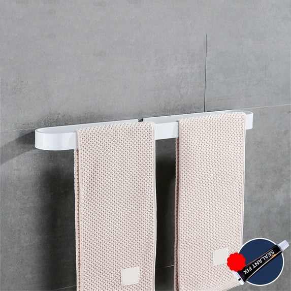 19.7" Adhesive Hand Towel Holder, Aluminium Alloy Bathroom Towel ...