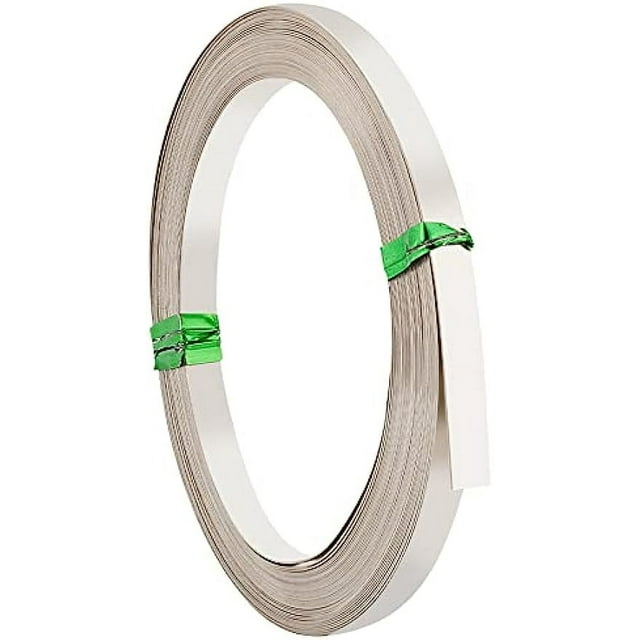 19.7 Feet 5mm Wide Copper Flat Bezel Wire 32 Gauge Platinum DIY Bezel ...