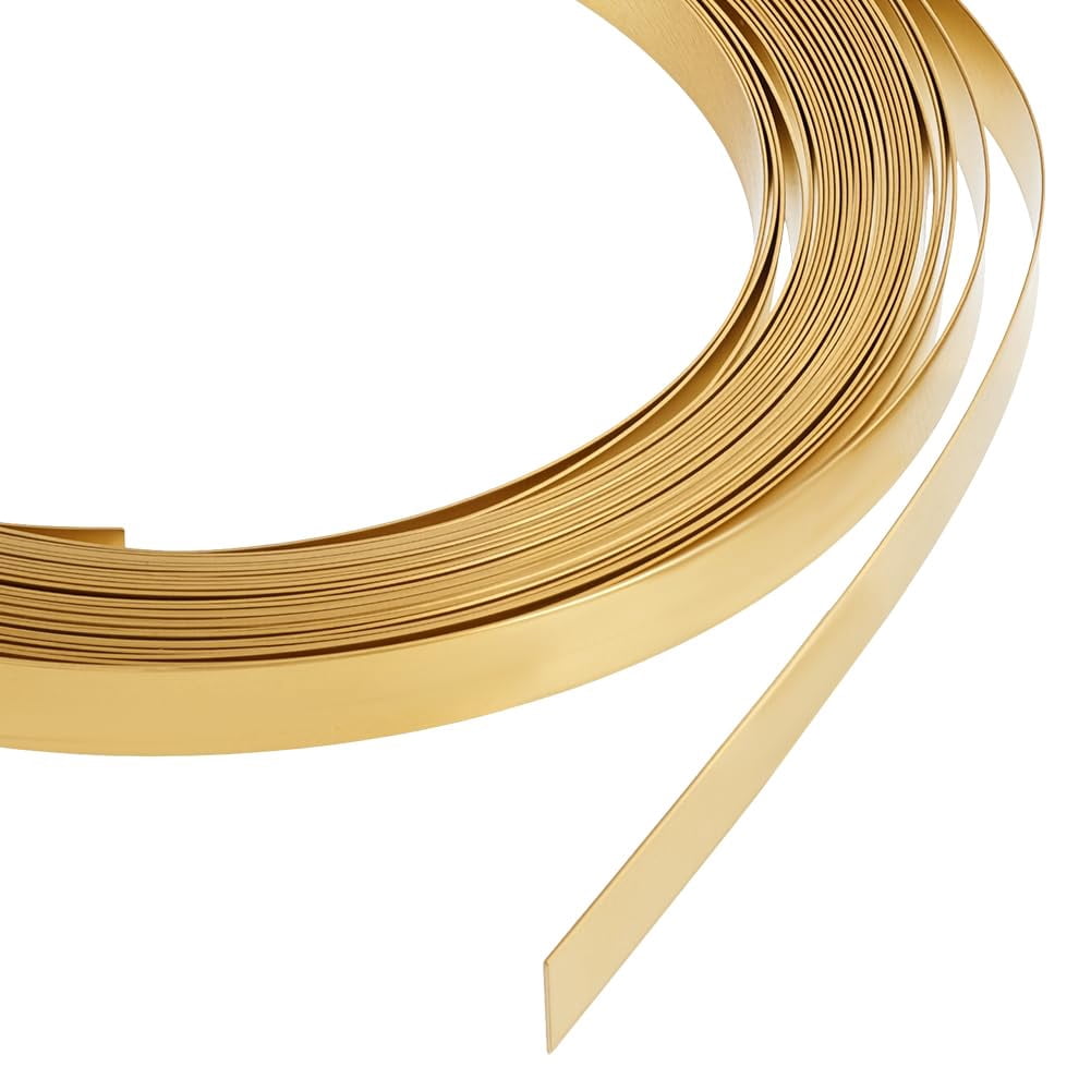19.7 Ft 30Gauge Brass Flat Bezel Wire 5mm Wide Flat Jewelry Craft Wire ...