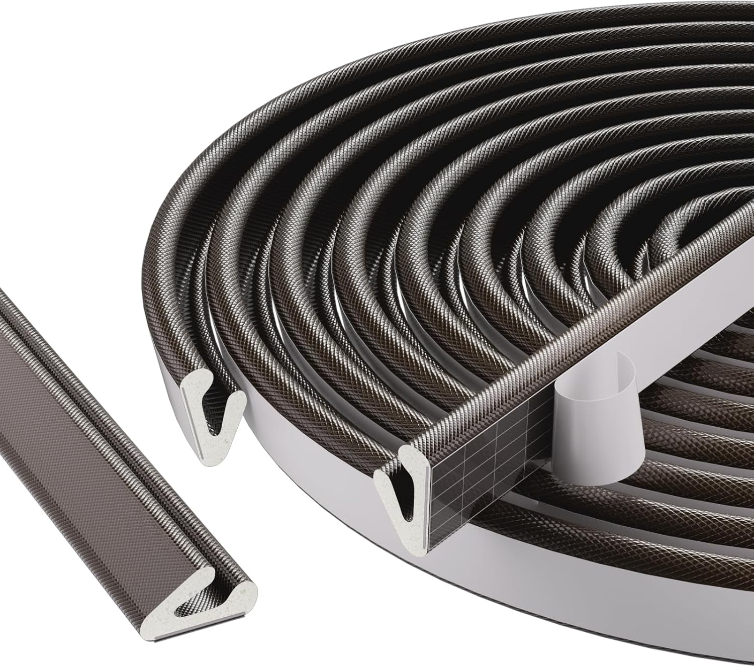 19.7 Ft V-Shape Weather Stripping Door Seal Strip,Self Door Insulation ...