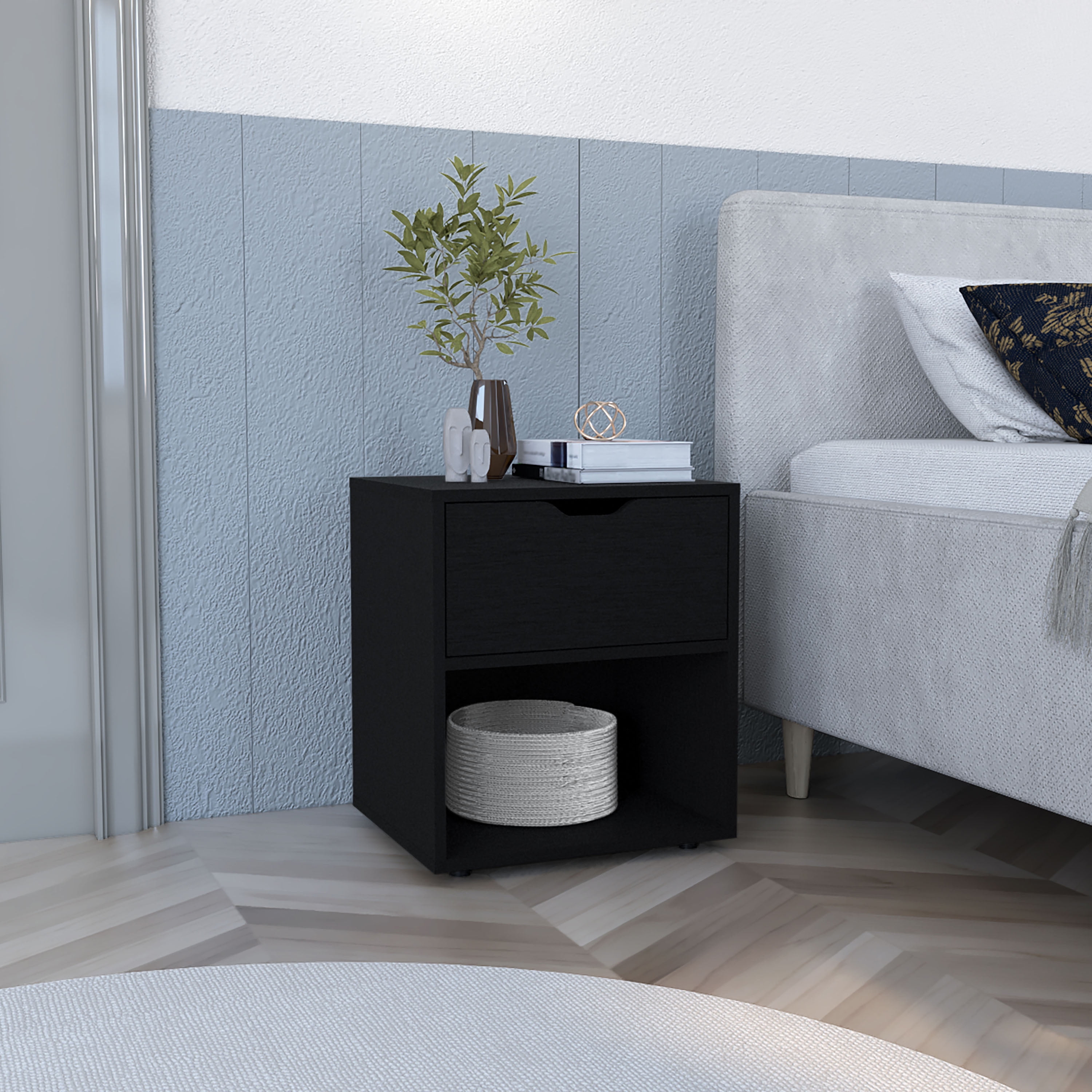 19.7" High Nightstand Bedside Tables End Side Table For Bedroom Living ...