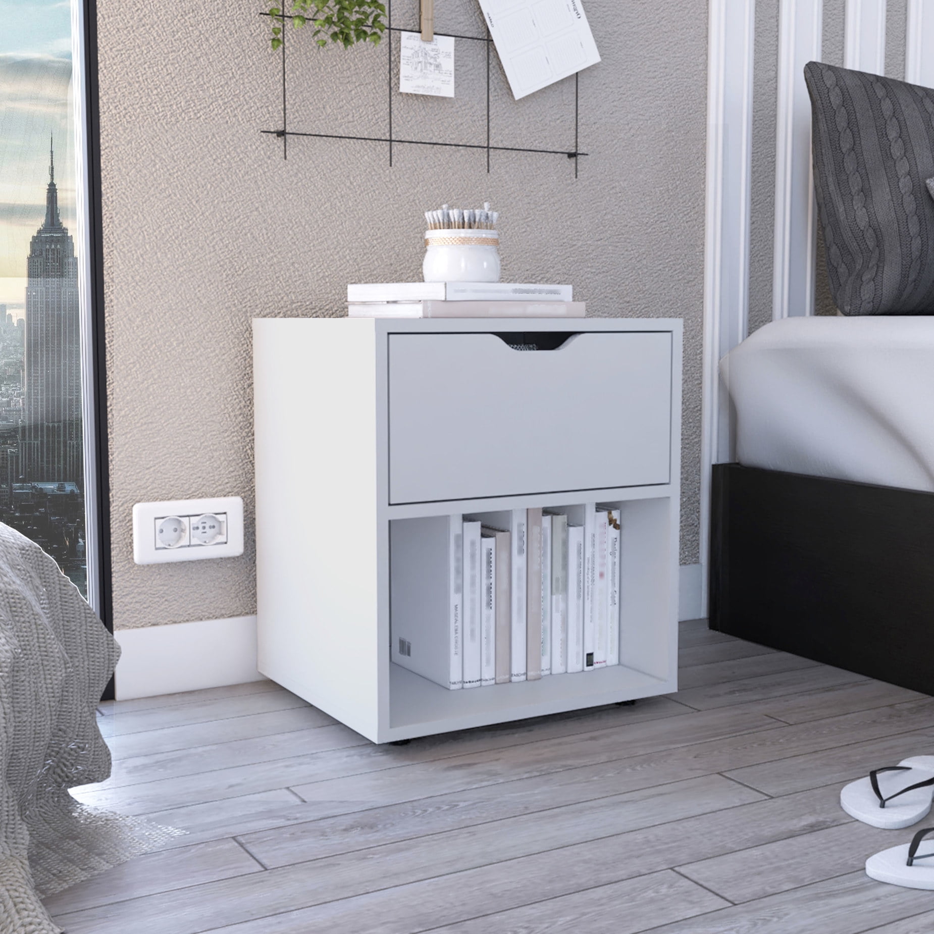 19.7-Inch Bathroom Nightstand | Drawer with Sliding Mechanism ...
