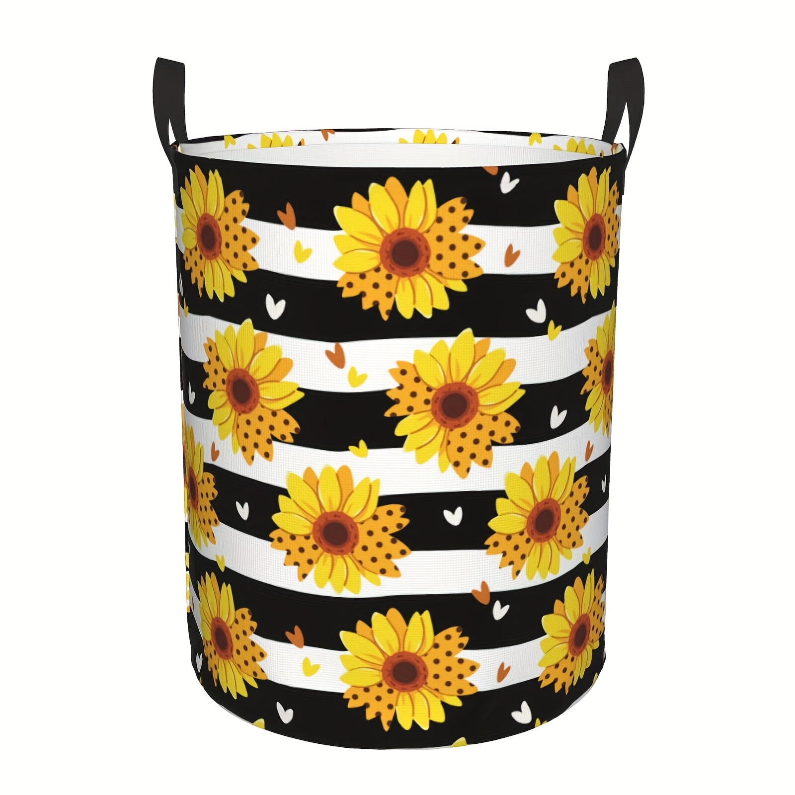 19.7 Inch Dinosaur Laundry Hamper Basket with Chrysanthemum & Black ...