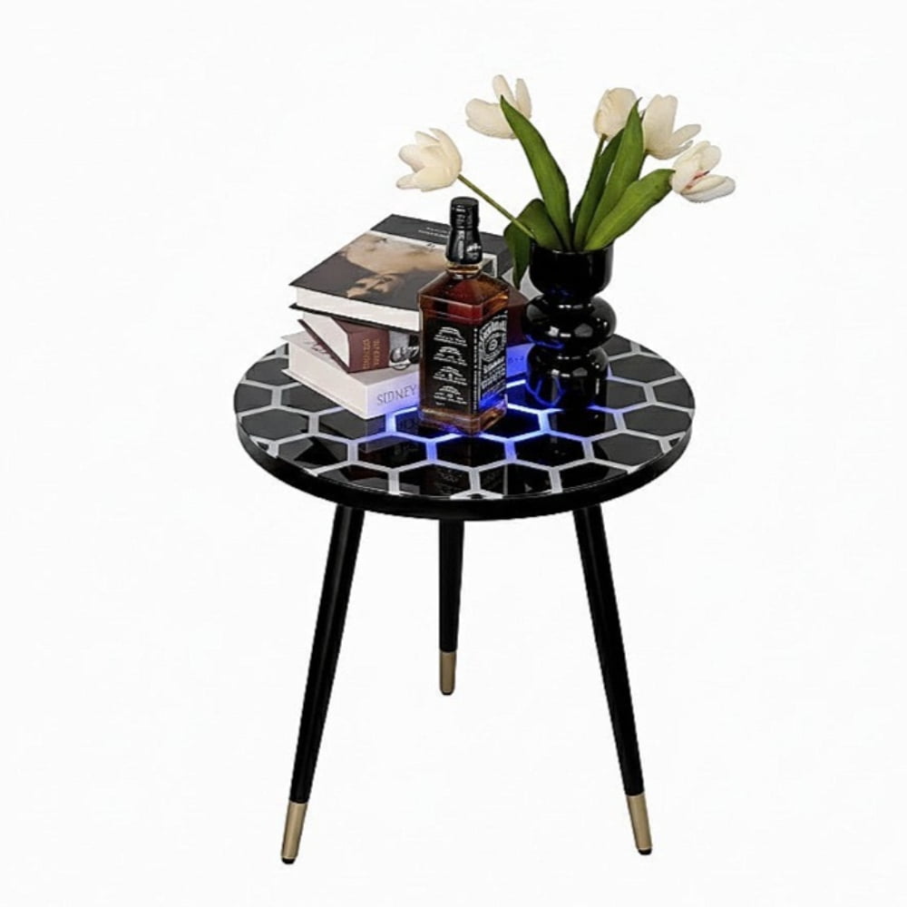 19.7" Interactive LED Touch Cocktail Table, RGB Glowing Centerpiece ...