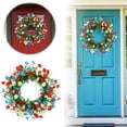 19.7" Red White Blue Independence Day Wreath Tulip Hanging Ring for ...