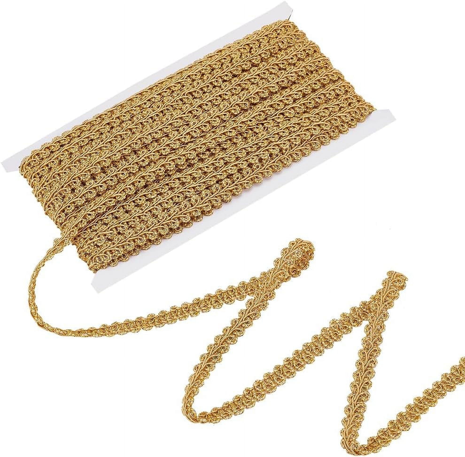 19.7 Yards 1/2 inch Gimp Trim Golden Braid Tirm Polyester Woven Braid ...